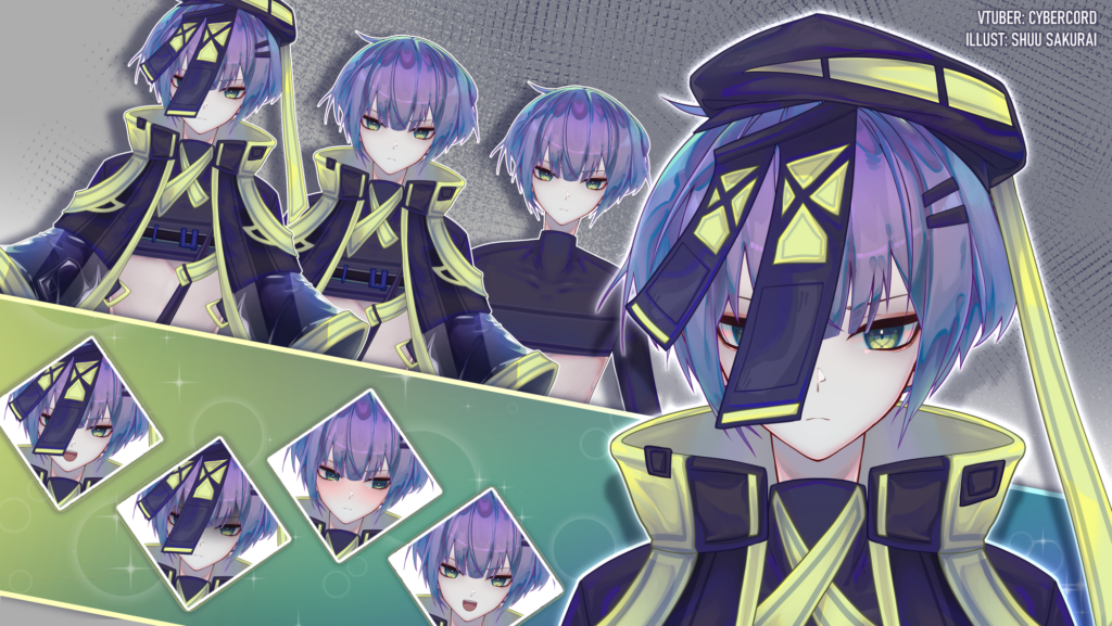 Half Body Vtuber Illustration - Shuu Sakurai Commissions