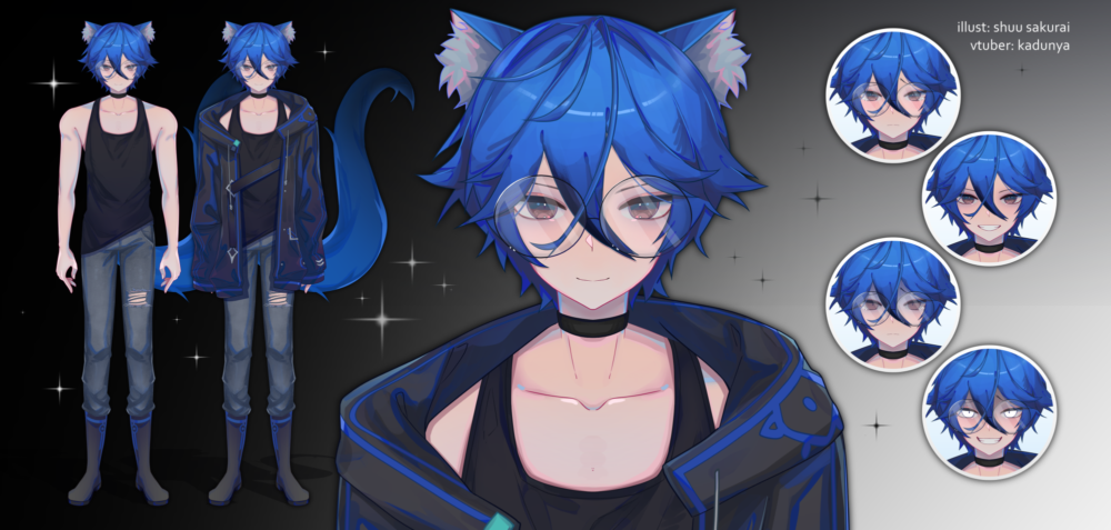 Half Body Vtuber Illustration - Shuu Sakurai Commissions