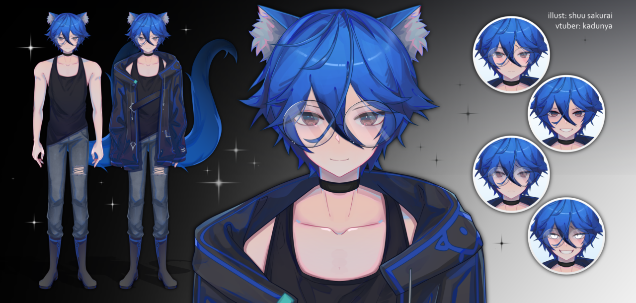 Half Body Vtuber Illustration - Shuu Sakurai Commissions