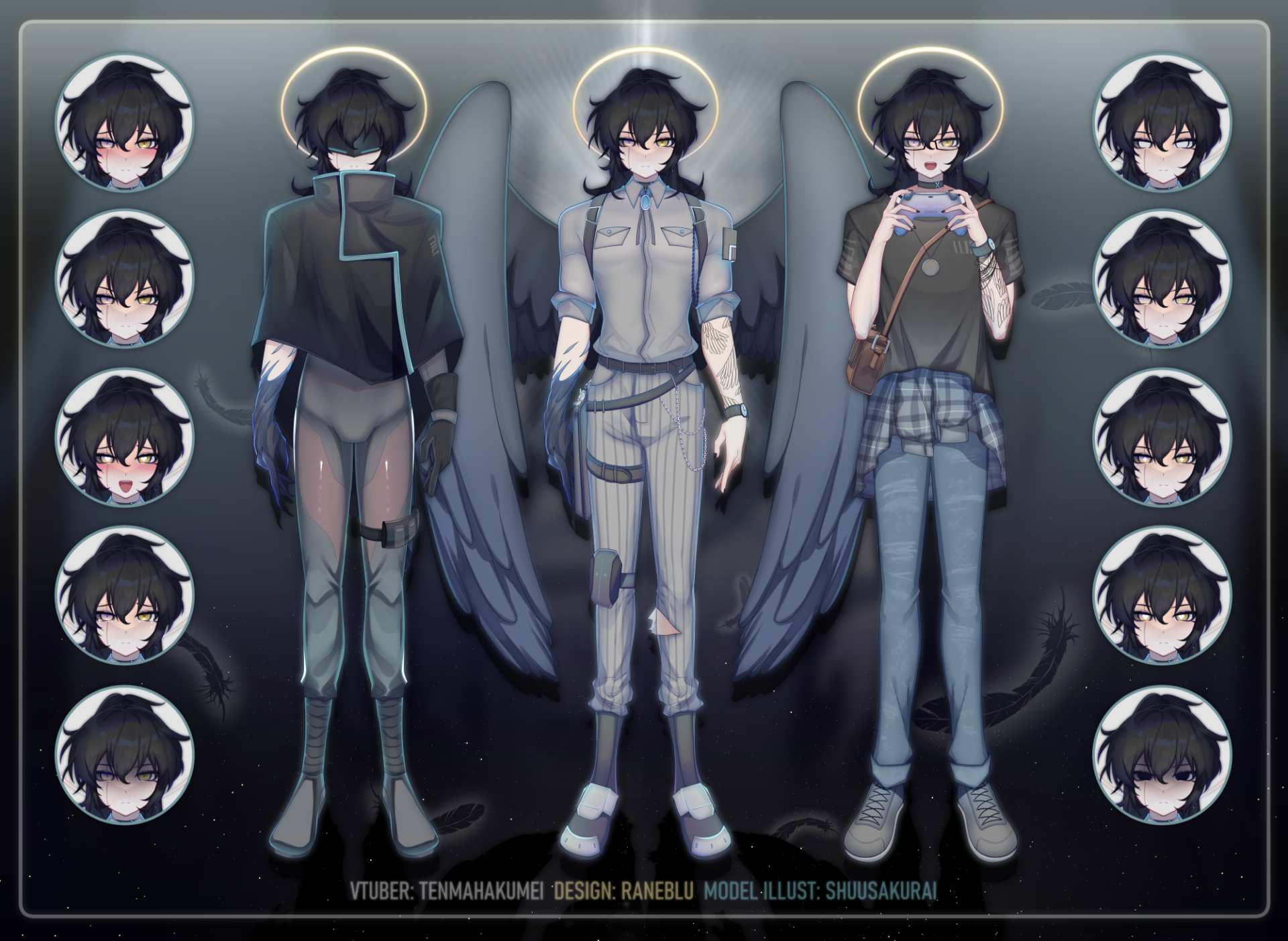 Full Body Vtuber Illustration - Shuu Sakurai Commissions