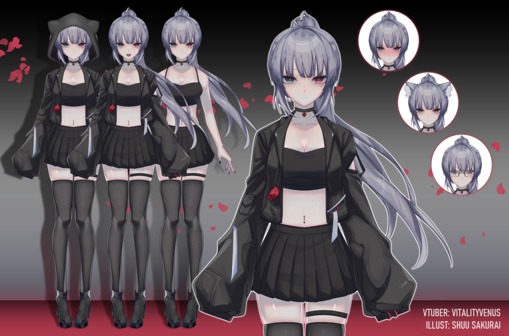 Full Body Vtuber Illustration - Shuu Sakurai Commissions